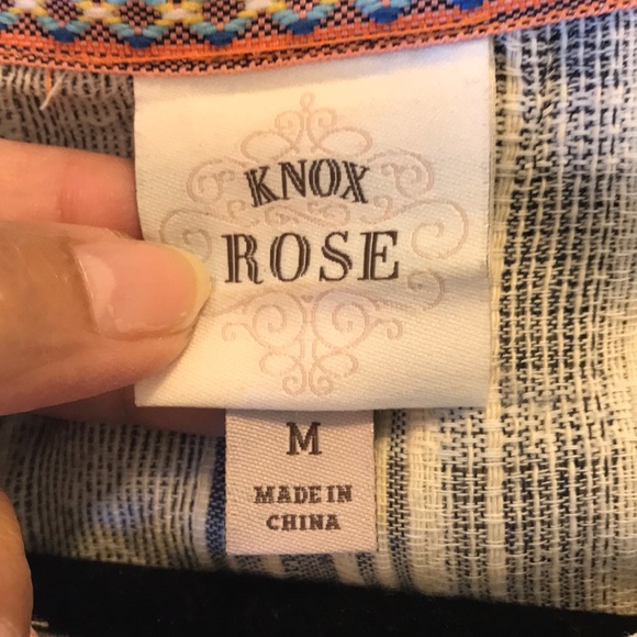 Knox Rose | Tops | Knoc Rose Boho Tassle Fringes Stripes Boho | Poshmark